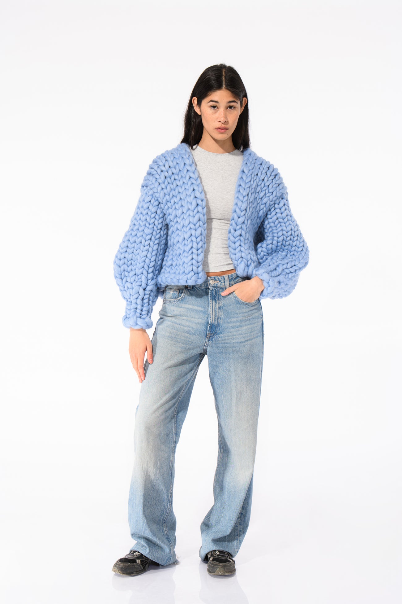 Blue Colossal Knit Cardigan | Hope Macaulay