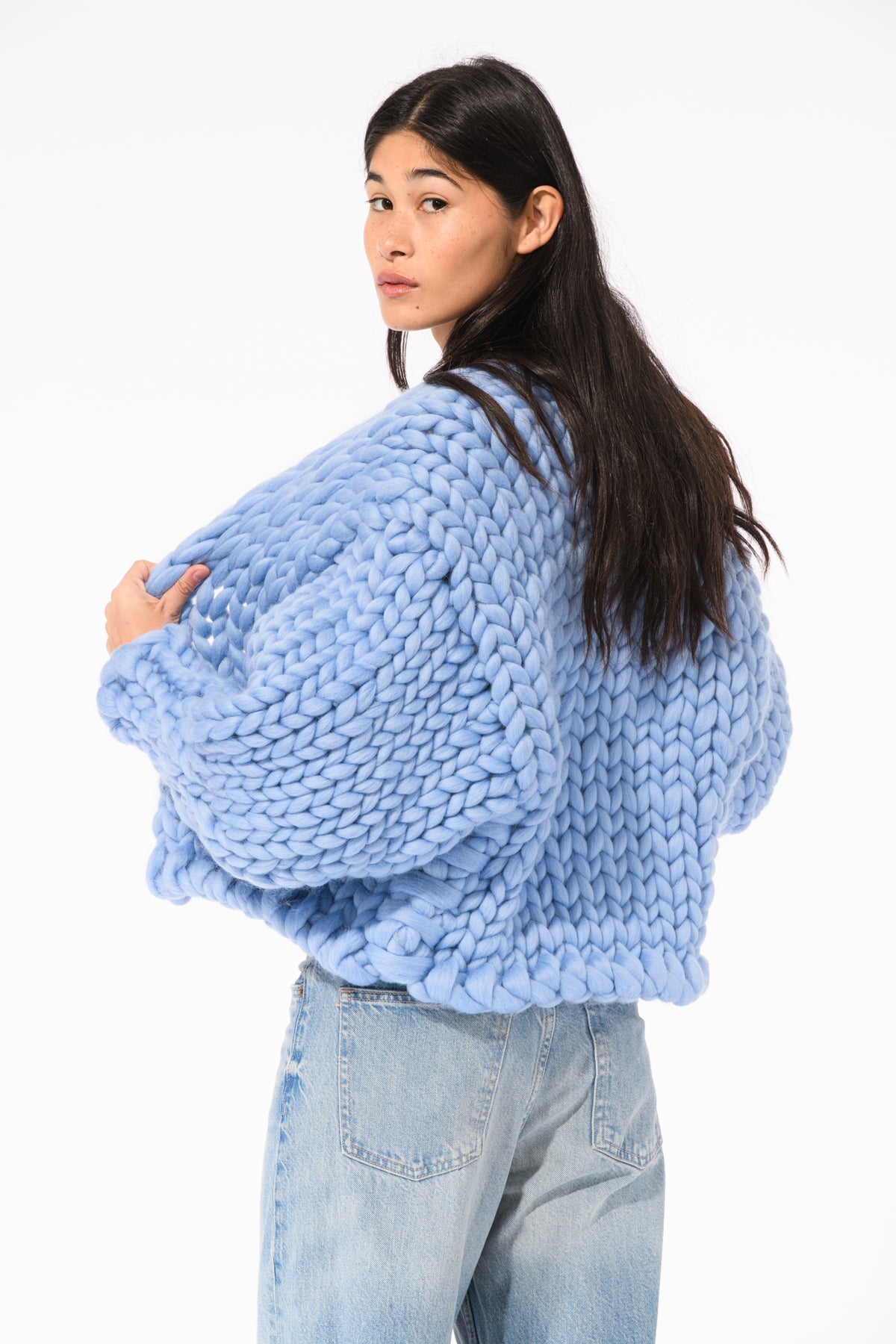 Blue Colossal Knit Cardigan | Hope Macaulay