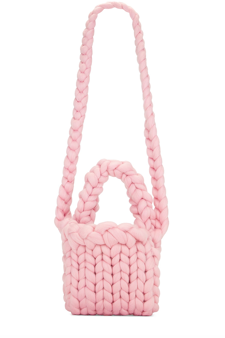 Pink Colossal Knit Crossbody Bag | Hope Macaulay