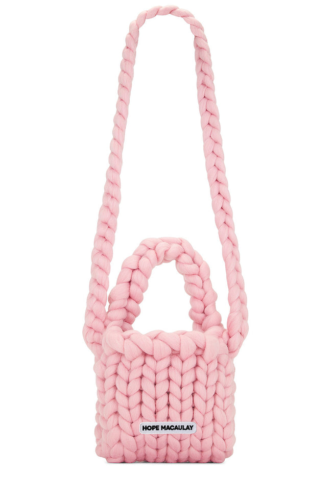 Pink Colossal Knit Crossbody Bag | Hope Macaulay